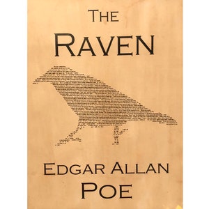 The Raven - Full Text Poster - Etsy