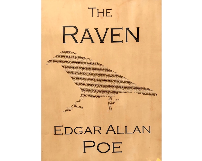 The Raven - Full Text Poster - Etsy
