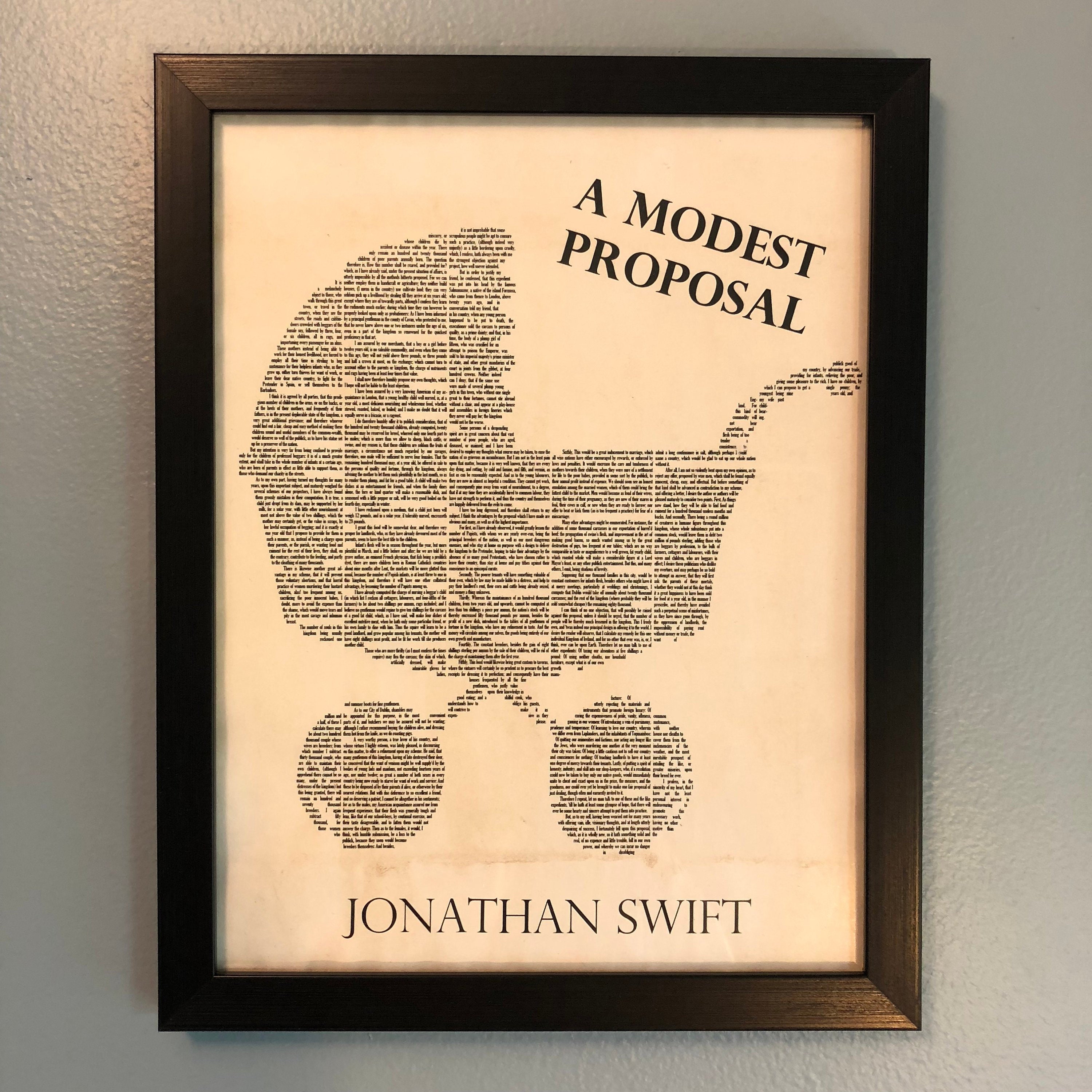 A Modest Proposal - Full Text Poster - Etsy