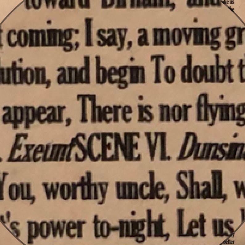 Macbeth - Full Text Poster - Etsy