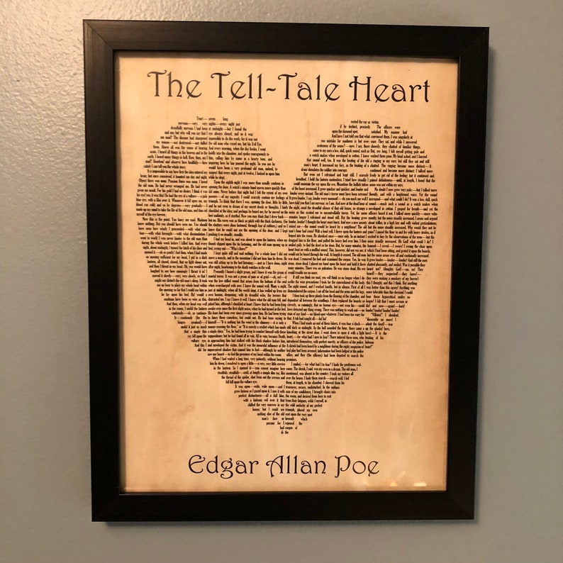 The Tell Tale Heart - Full Text Poster - Etsy