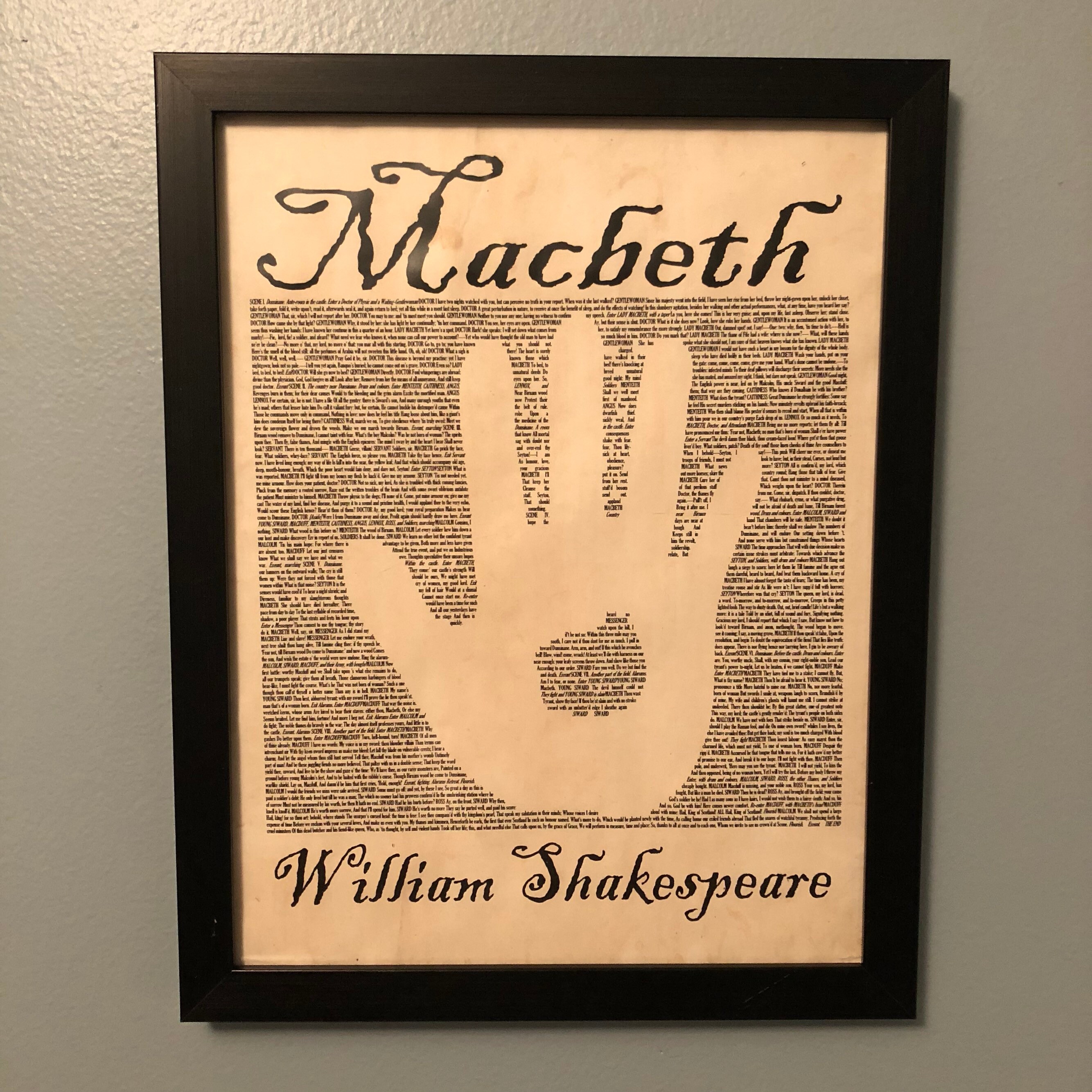 Macbeth - Full Text Poster - Etsy