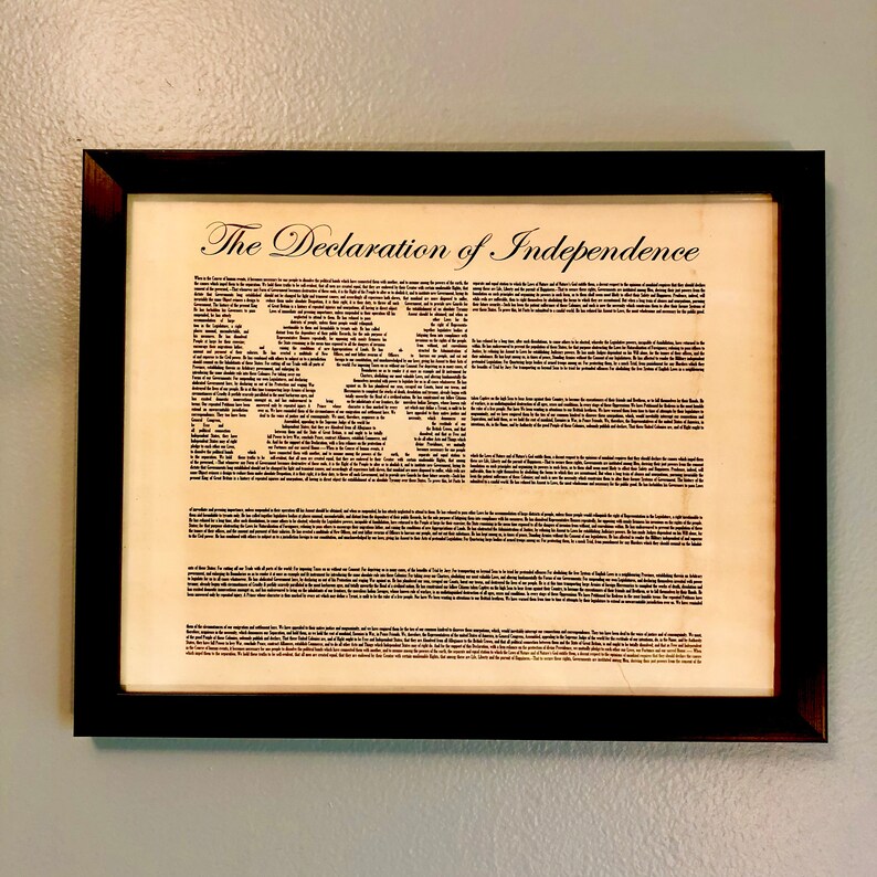 Declaration of Independence - Full Text Poster - Etsy
