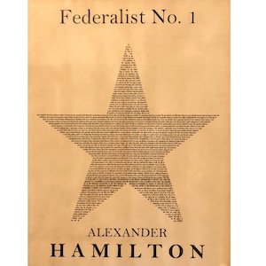 Federalist No. 1 - Full Text Poster - Etsy