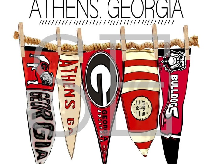 Athens, GA Pennant Flag Sublimation - Etsy
