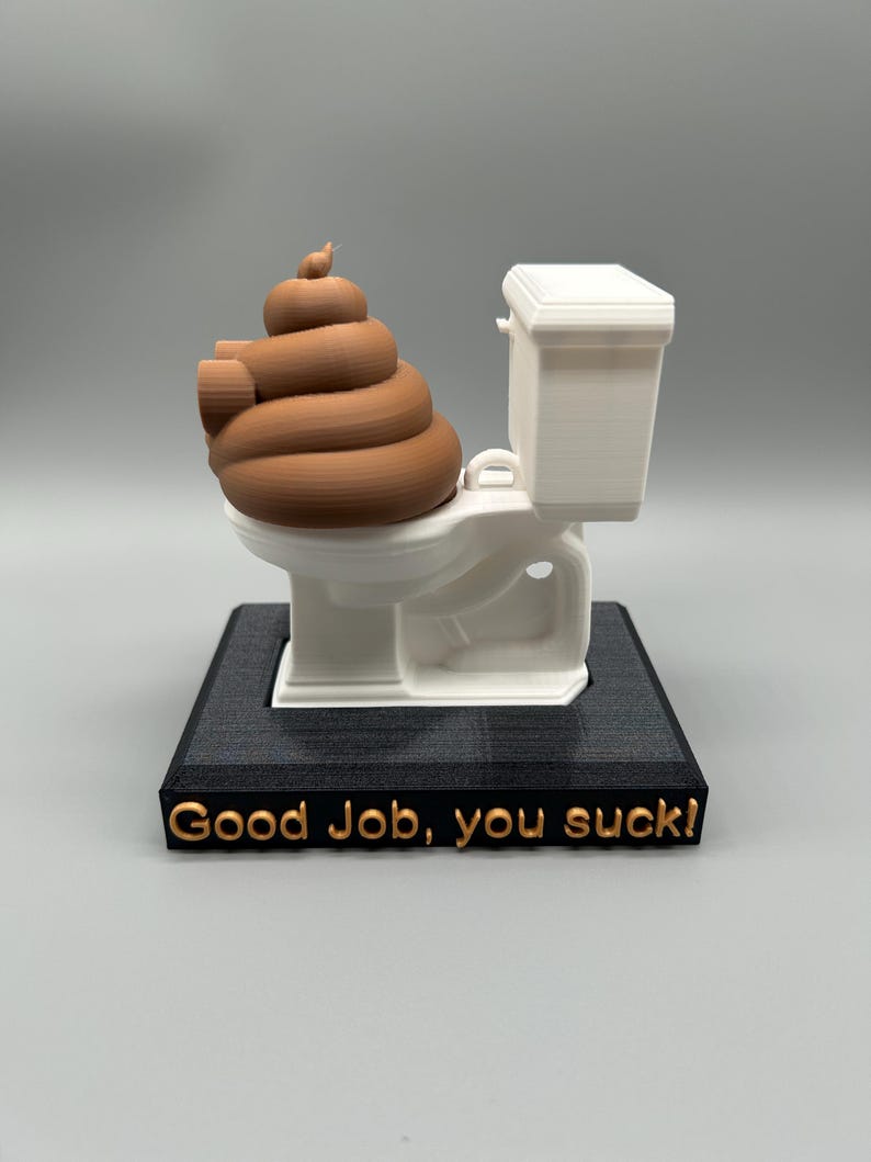 Last Place Poop Trophy, 3D Printed With Plastic - Etsy