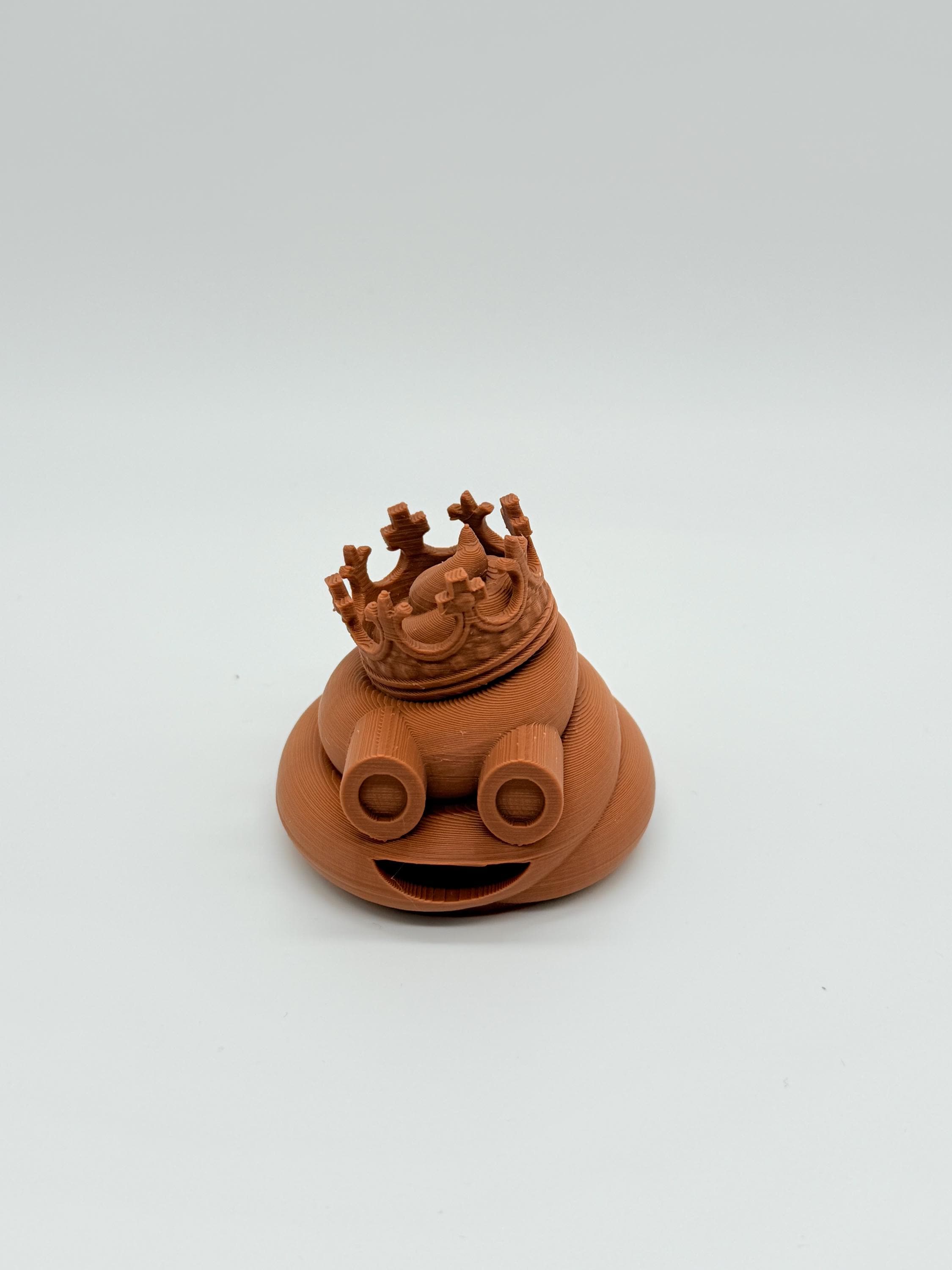 Poop Emoji With Crown Gag Gift, 3D Printed With Plastic - Etsy
