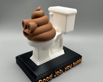 Last Place Poop Trophy, 3D Printed With Plastic - Etsy