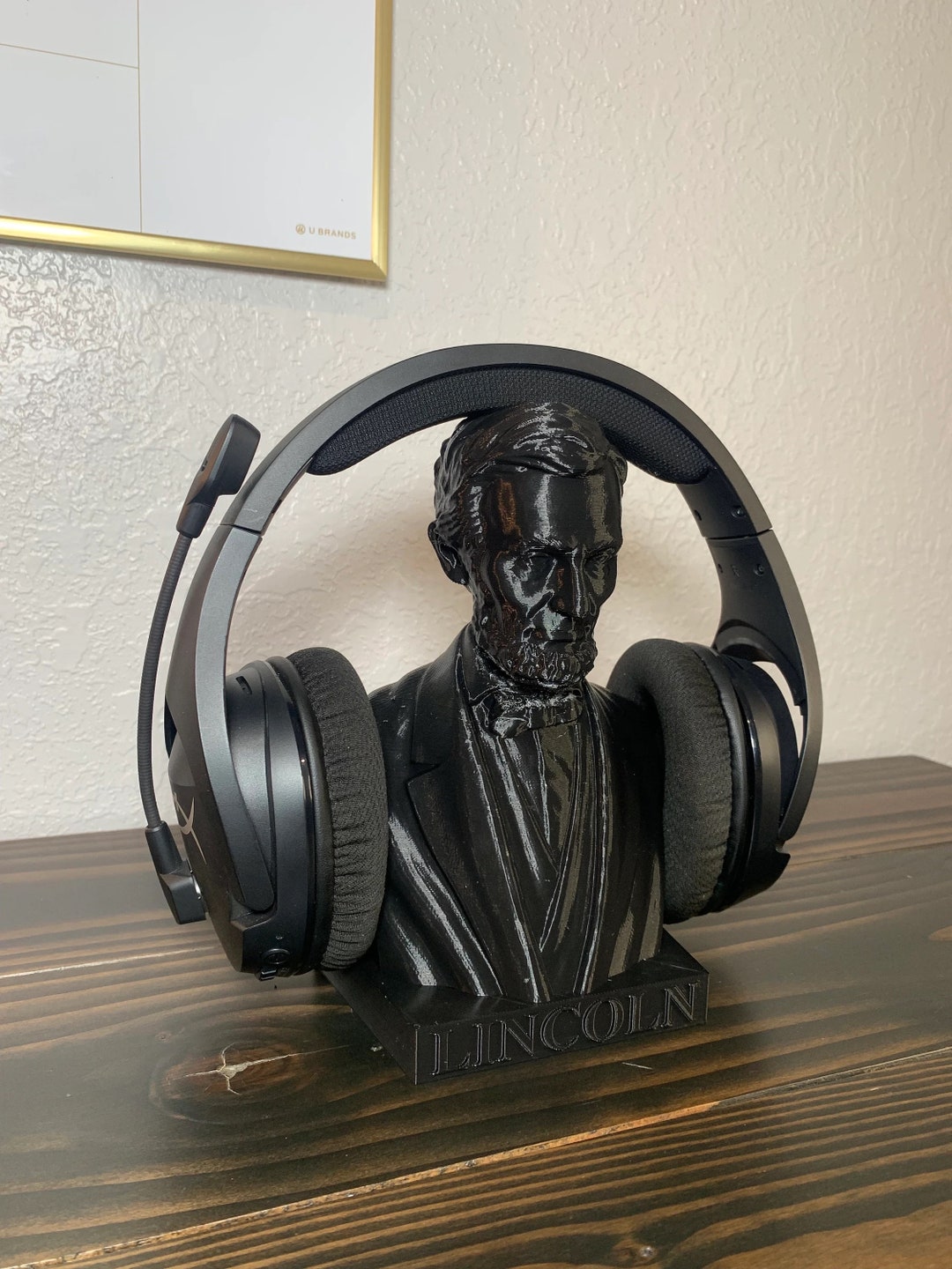 Abraham Lincoln Bust Headphone Holder, Gaming Headset Stand, Headphone ...