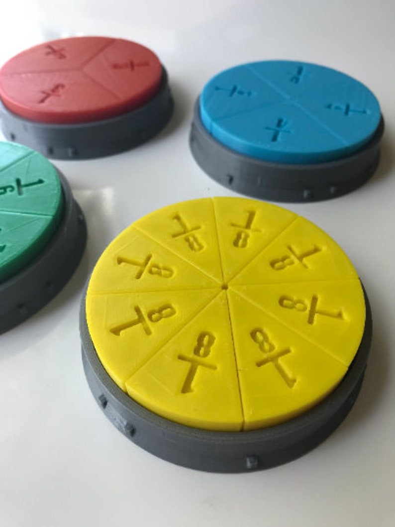 Math Game for Learning Fractions, 3D Printed With Plastic, Educational ...