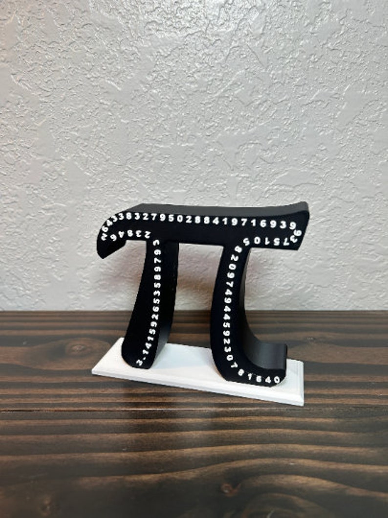 Pi Symbol Desk Set to 70 Digits, 3D Printed With Plastic - Etsy