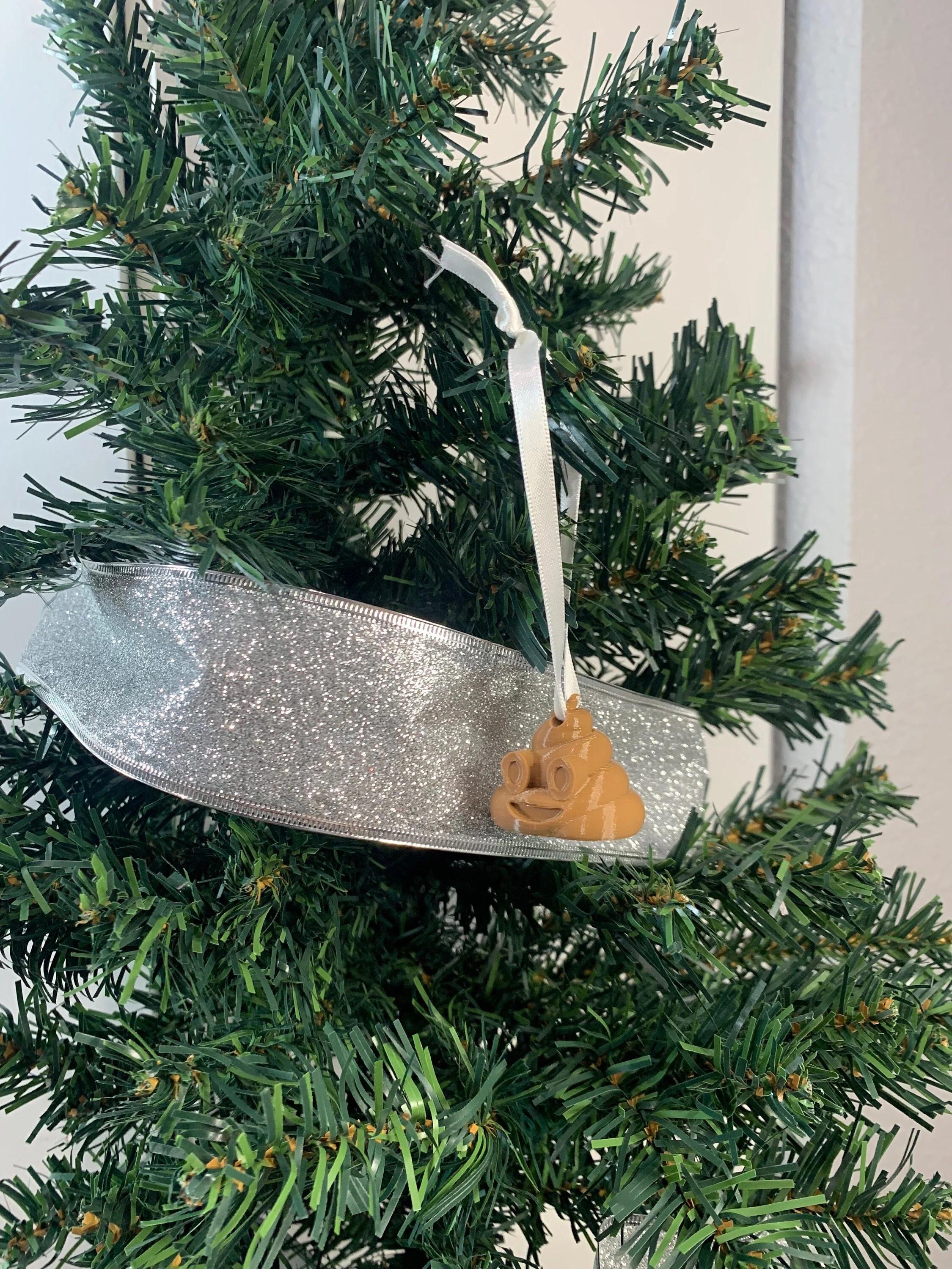 Poop Emoji Christmas Ornament, 3D Printed With Plastic - Etsy