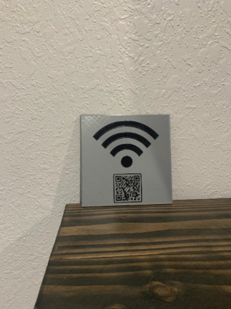 Wifi QR Code Sign, 3D Printed With Plastic - Etsy Australia Wifi QR Code Sign, 3D Printed With Plastic - Etsy Australia