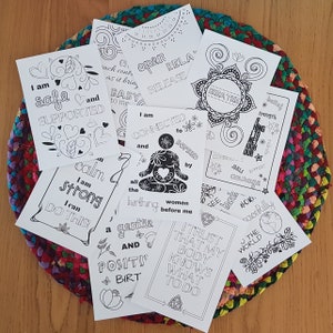 10 Birth Affirmation Colouring Pages - Etsy