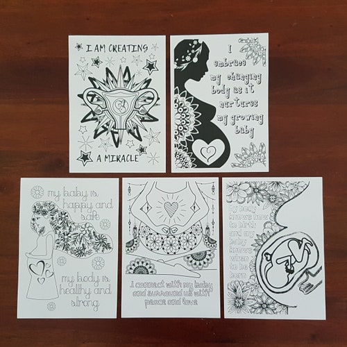 10 Birth Affirmation Colouring Pages - Etsy