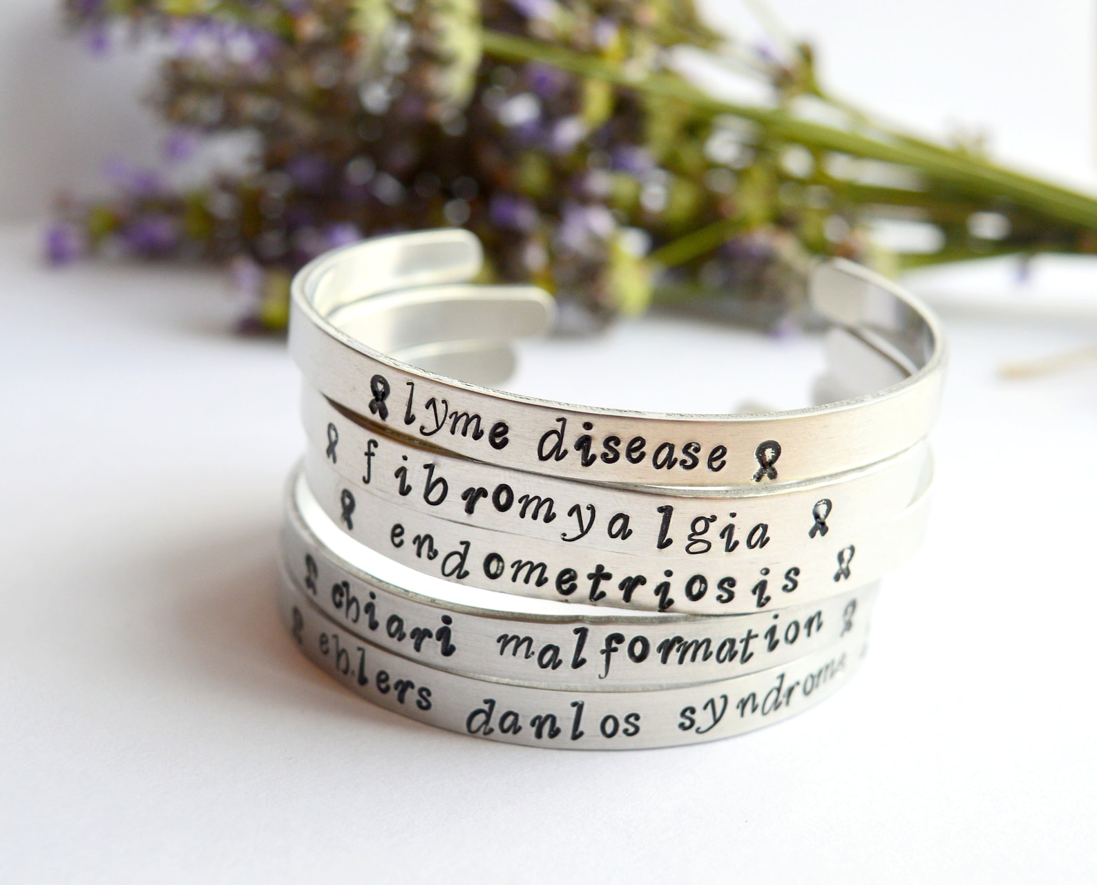 Endometriosis Awareness Cuff Bracelet/ Endo Warrior - Etsy
