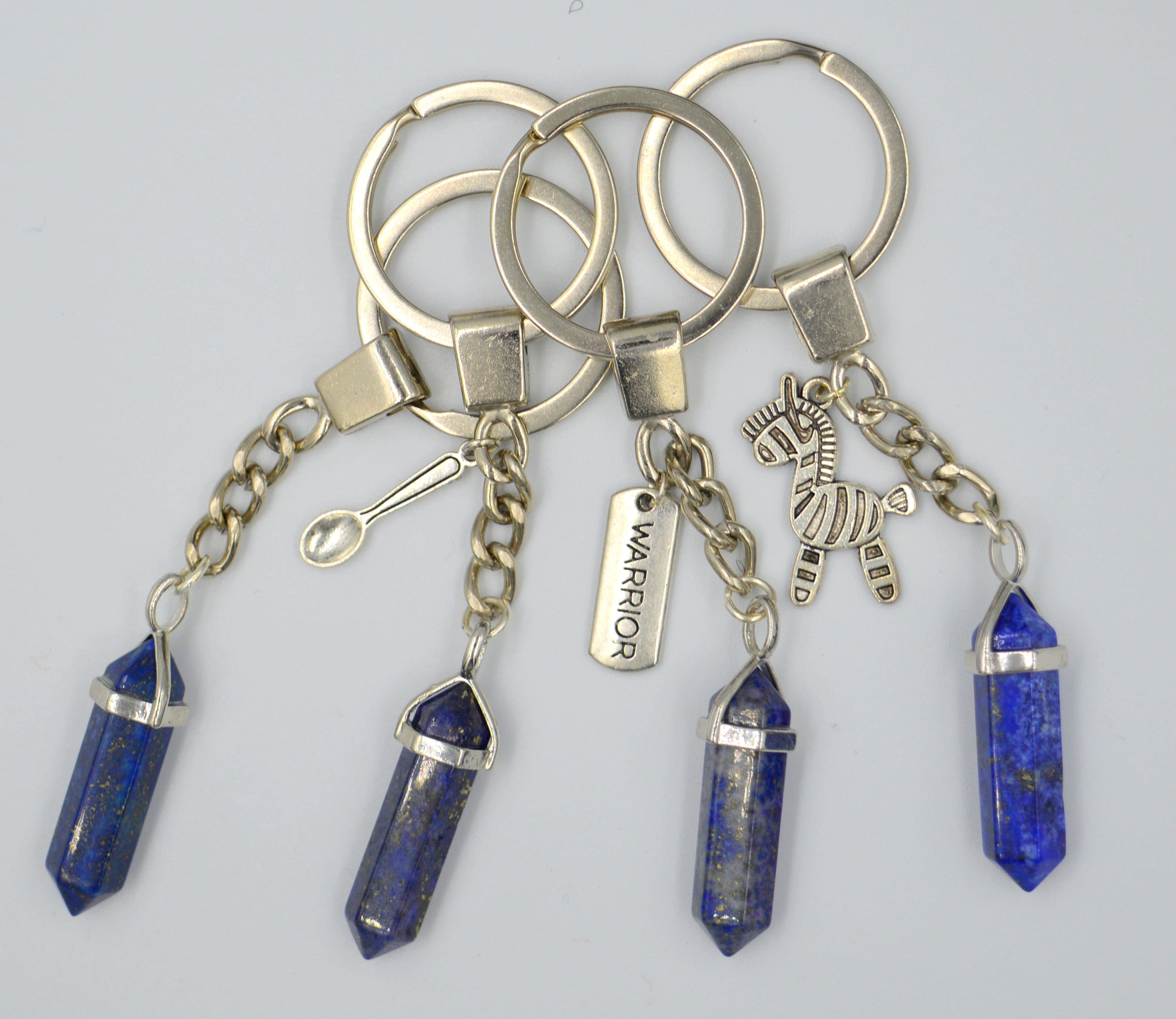 Lapis Lazuli Crystal Pendant Keychain. Caring Spoonie Gift & - Etsy