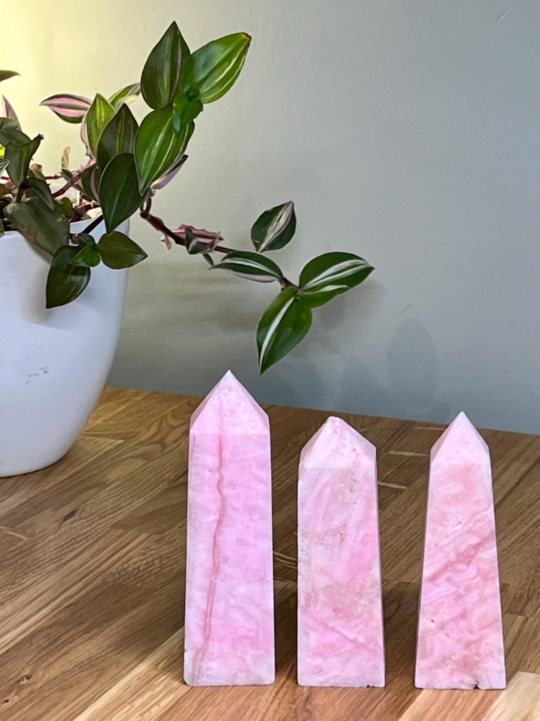 Pink Hematite Tower: Grounding & Heart Chakra Crystal - Etsy