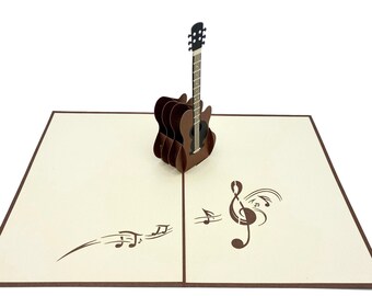 Electric Guitar and Band Pop up 3D Card for Hobby Birthday - Etsy