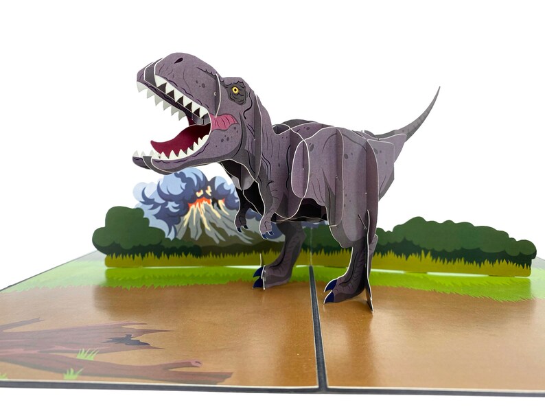 T-rex Tyrannosaurus Jurassic Pop up 3D Card Dinosaur Birthday - Etsy