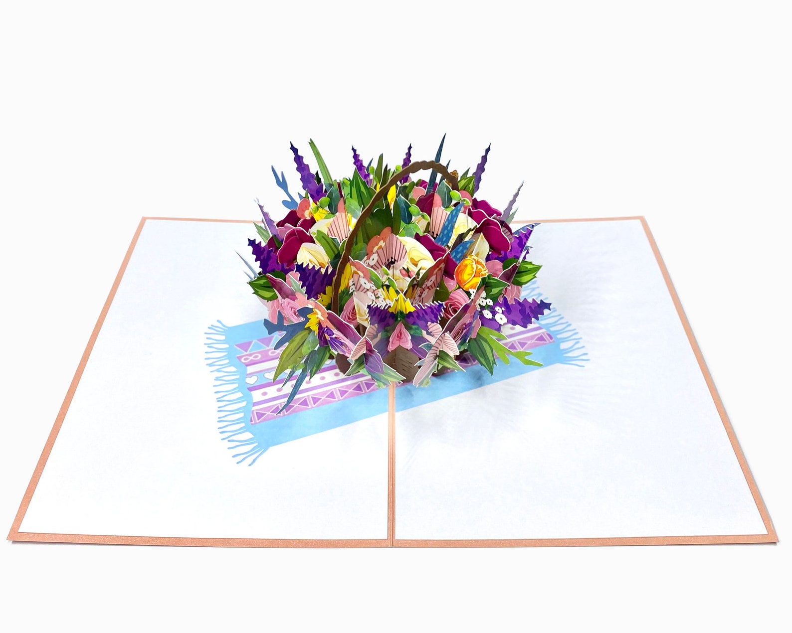 Flower Basket Pop up Card, Floral Mother's Day Card, Mother's Day Card ...