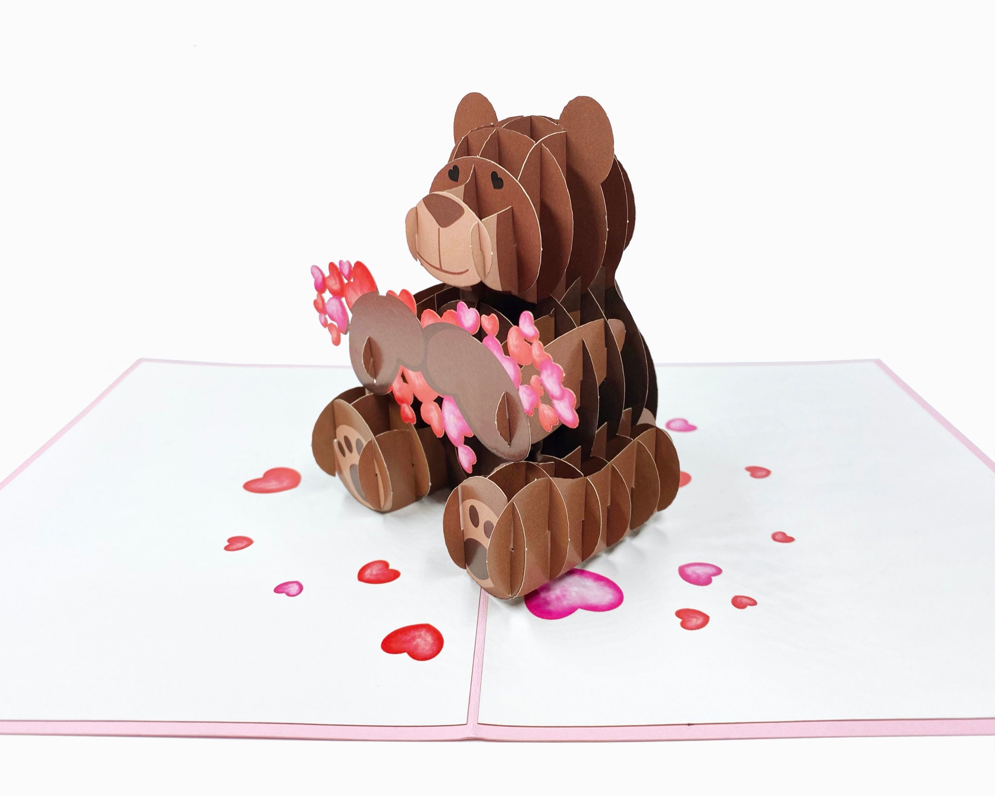 3D Teddy Bear Pop up Birthday Card Handmade Birthday - Etsy Canada