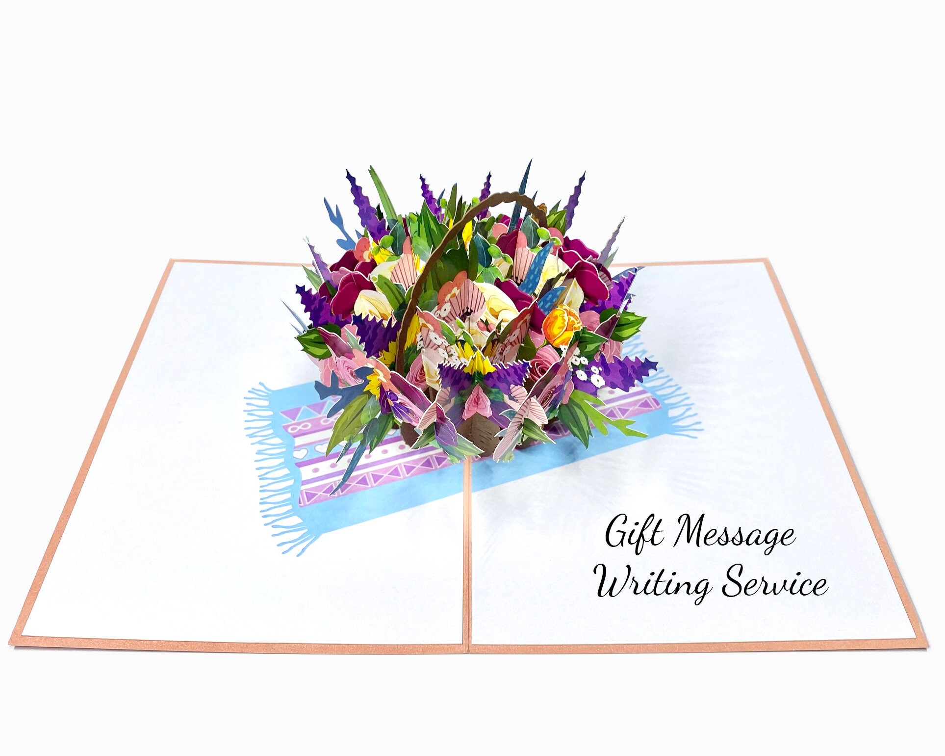 Flower Basket Pop up Card, Floral Mother's Day Card, Mother's Day Card ...