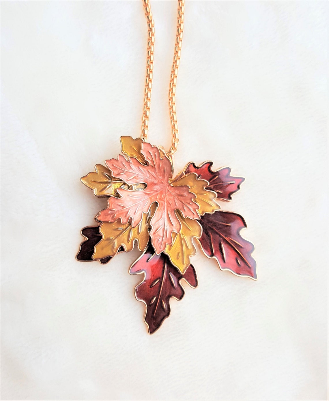 Maple Leaf Pendant Necklace,maple Leaf Jewelry, Gold Chain Necklace Long Chain - Etsy