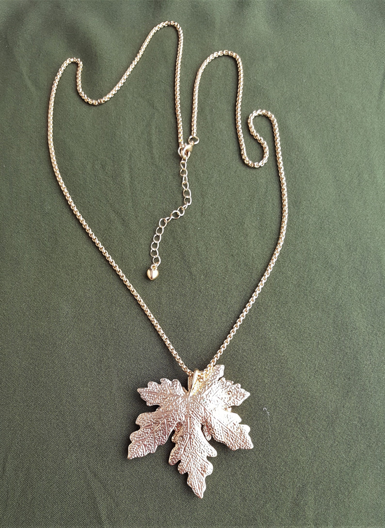 Maple Leaf Pendant Necklace,maple Leaf Jewelry, Gold Chain Necklace ...