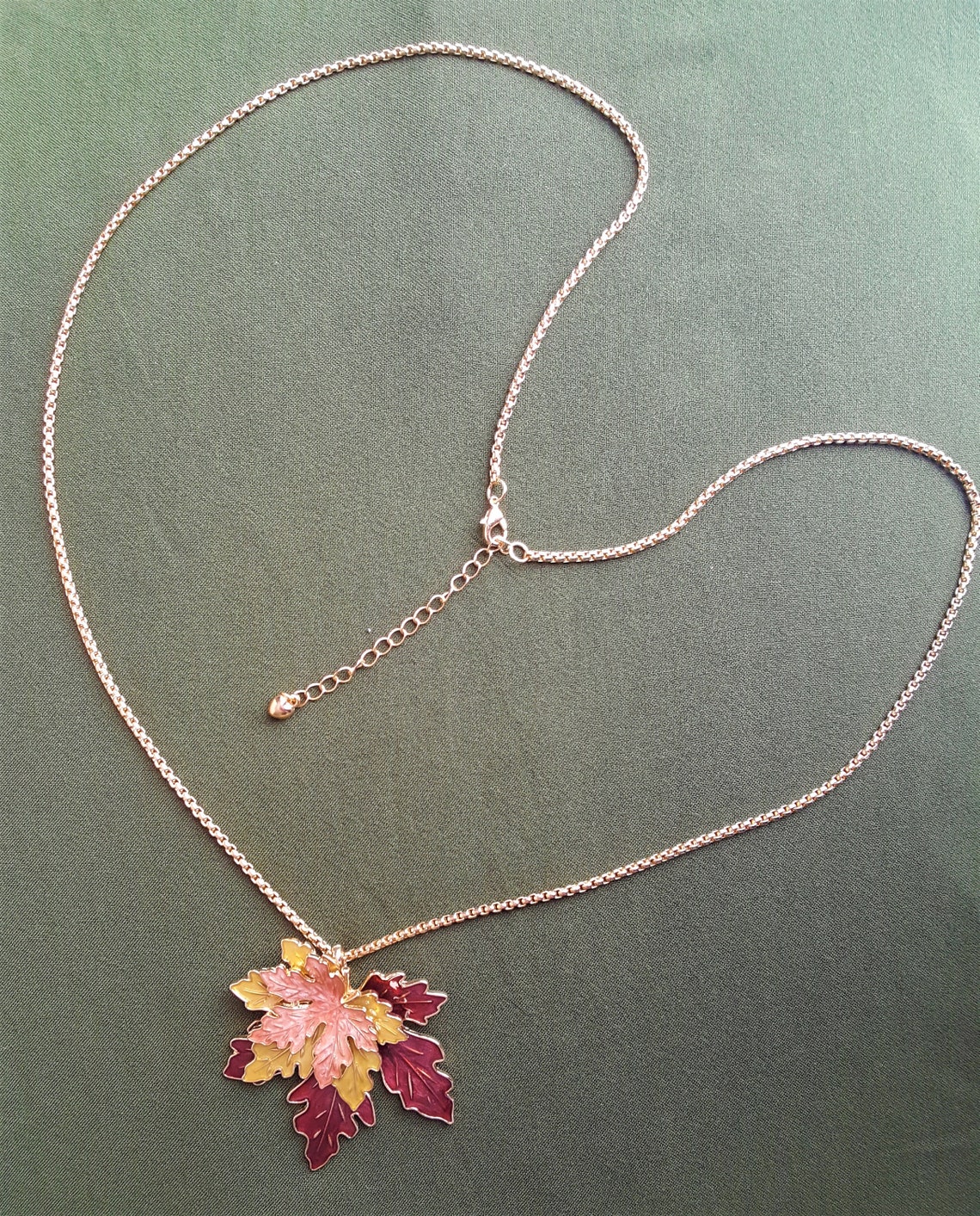 Maple Leaf Pendant Necklace,maple Leaf Jewelry, Gold Chain Necklace ...