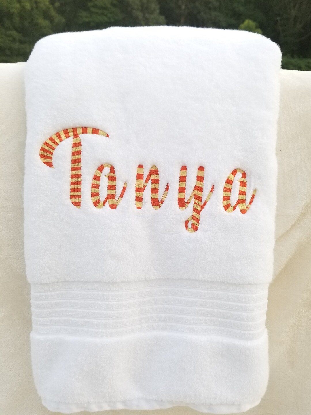 Bath Towel Monogram Name Custom Embroidered Personalized Towel - Etsy