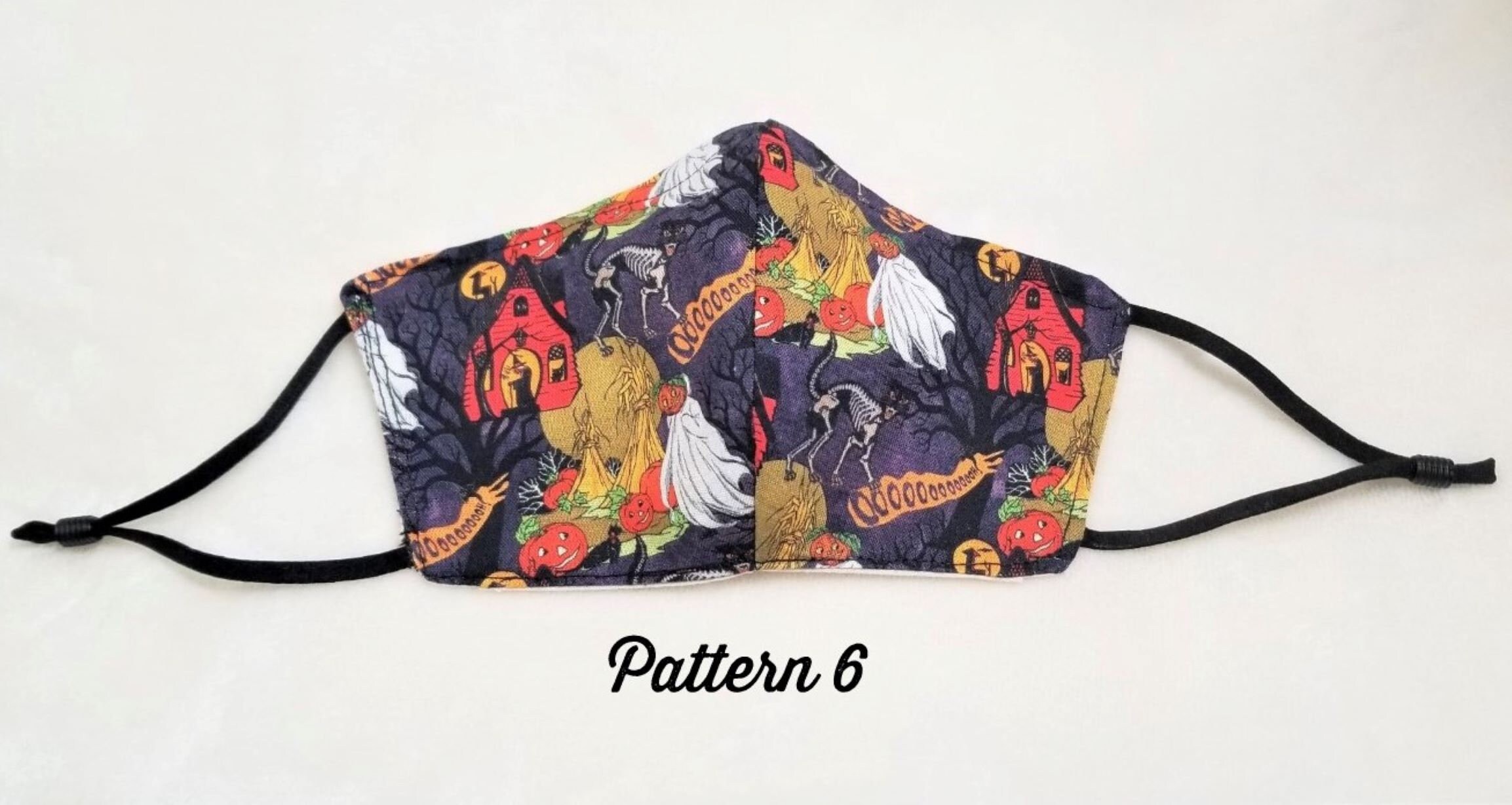 Halloween Face Mask, Breathable Cotton Reusable Washable Mask With ...