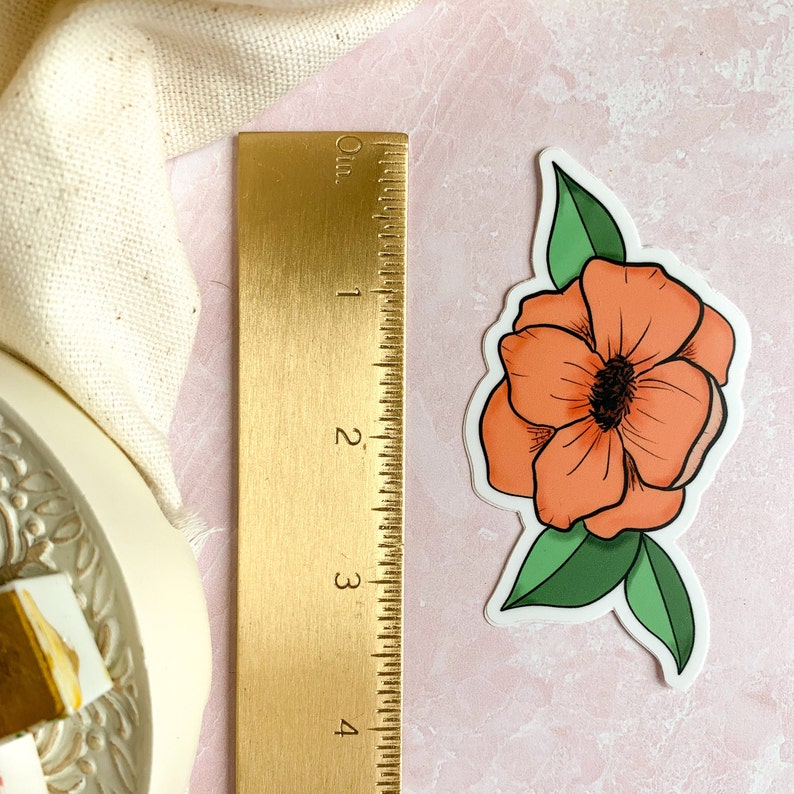 California Poppy Sticker, Vinyl Decal, Wildflower Sticker, Super Bloom ...