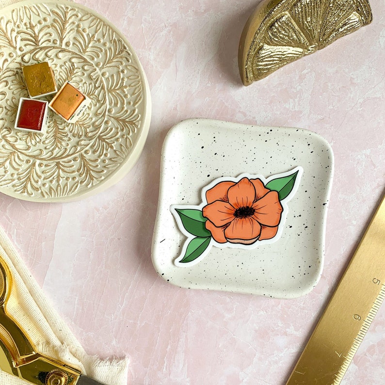 California Poppy Sticker Vinyl Decal Wildflower Sticker - Etsy