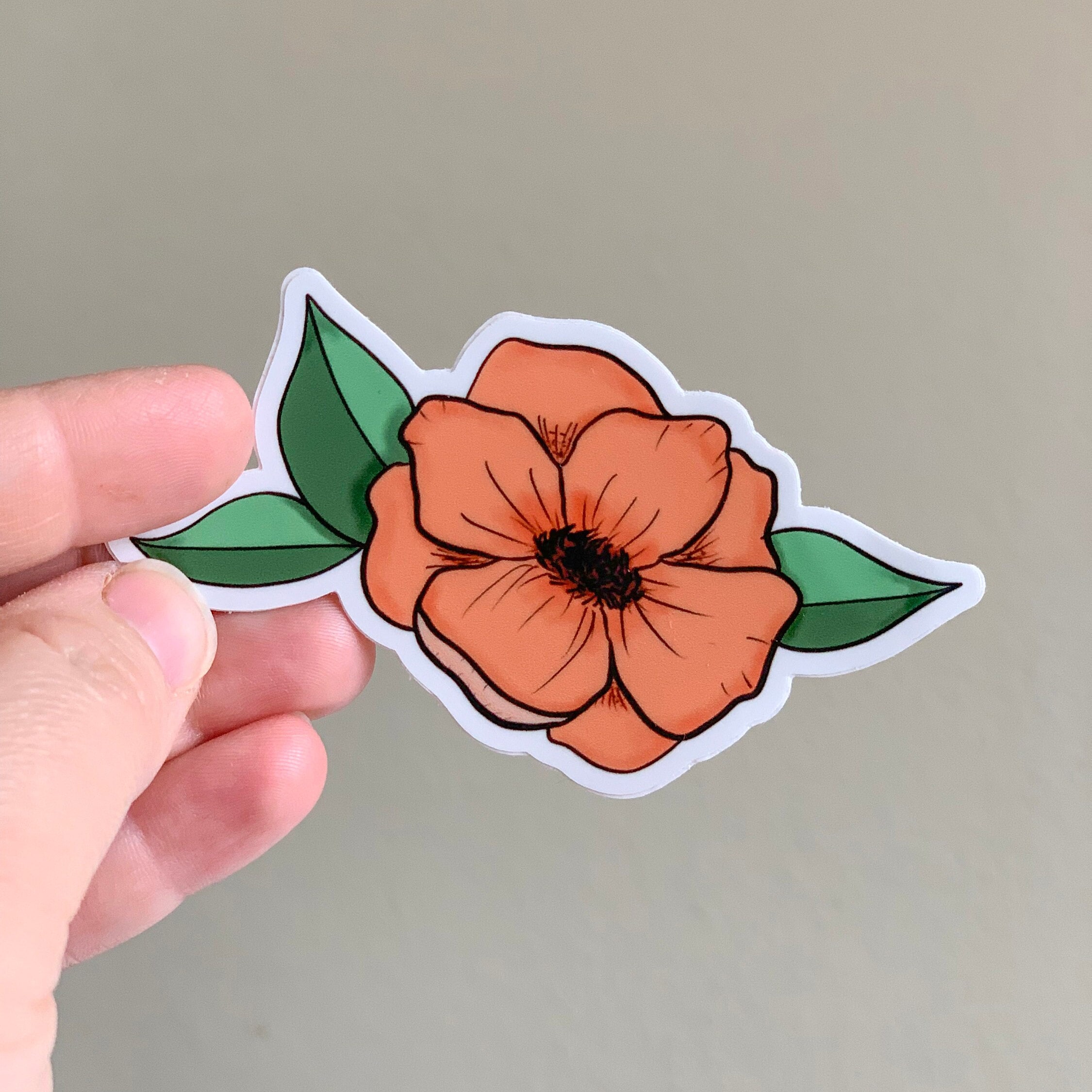 California Poppy Sticker, Vinyl Decal, Wildflower Sticker, Super Bloom ...