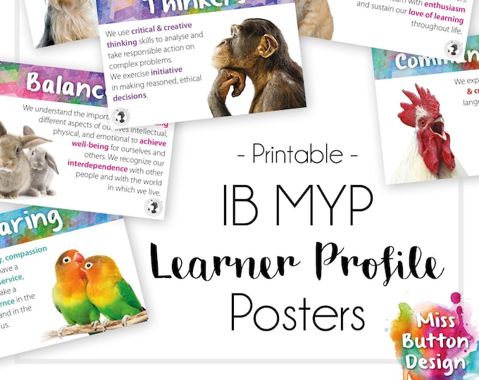 IB Learner Profile Printable Classroom Posters - English Version - Etsy ...