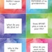 Conversation Starter Ice Breaker Cards - Bright Watercolour Design - Etsy