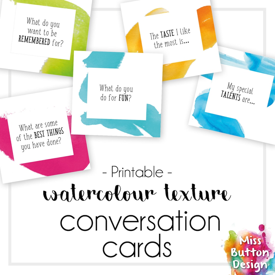 Conversation Starter Ice Breaker Cards - Etsy