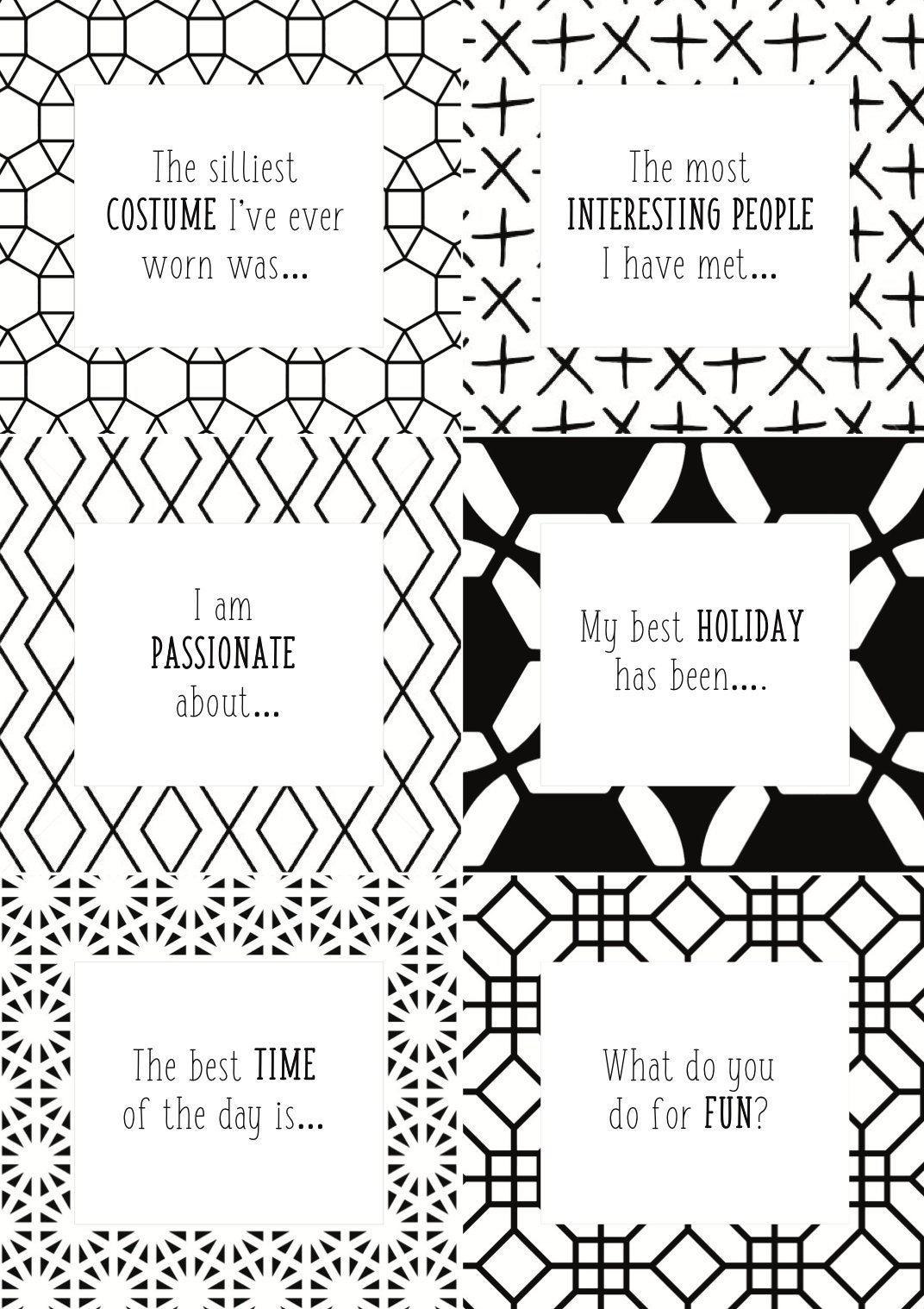 Conversation Starter Ice Breaker Cards - Etsy