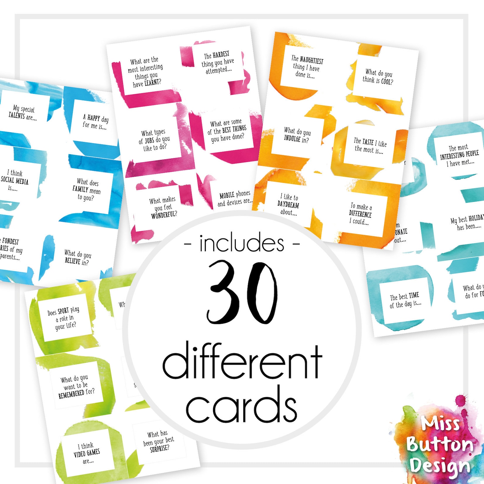 Conversation Starter Ice Breaker Cards - Etsy