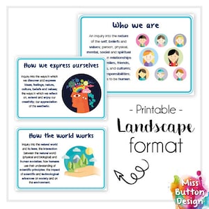 Printable IB PYP Transdisciplinary Theme Posters - Landscape - Etsy