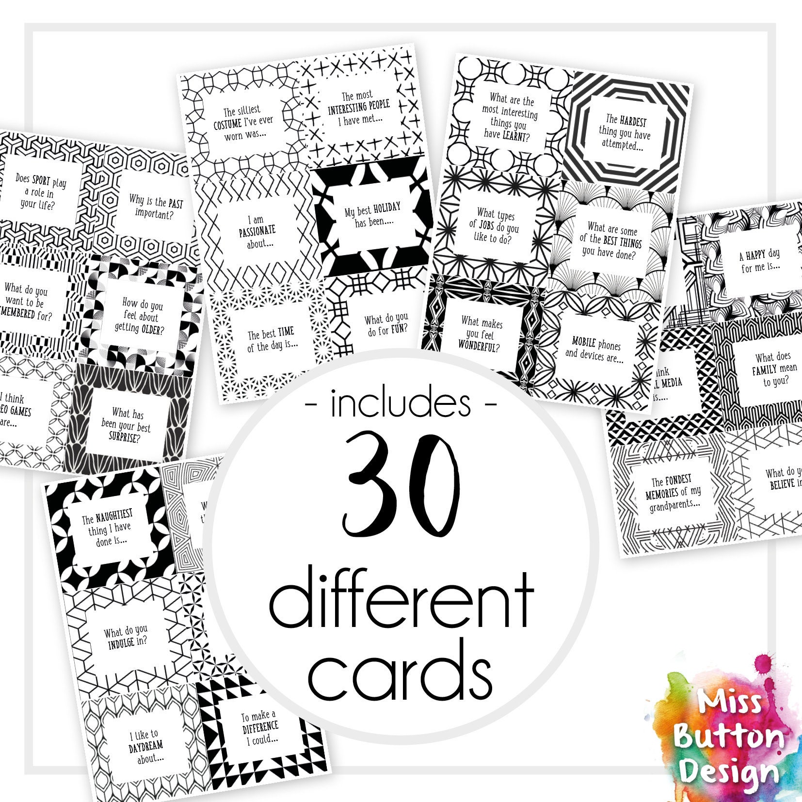 Conversation Starter Ice Breaker Cards - Etsy