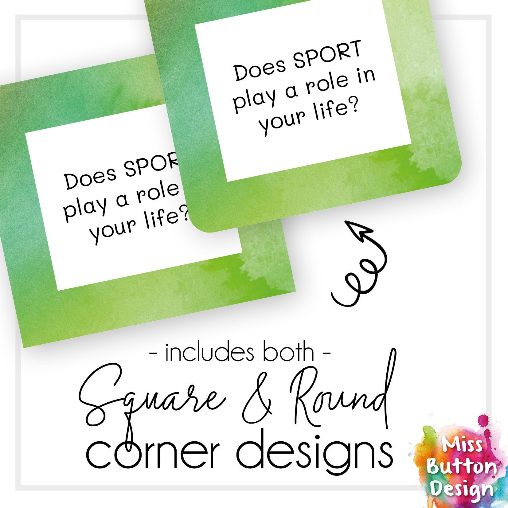 Conversation Starter Ice Breaker Cards - Bright Watercolour Design - Etsy