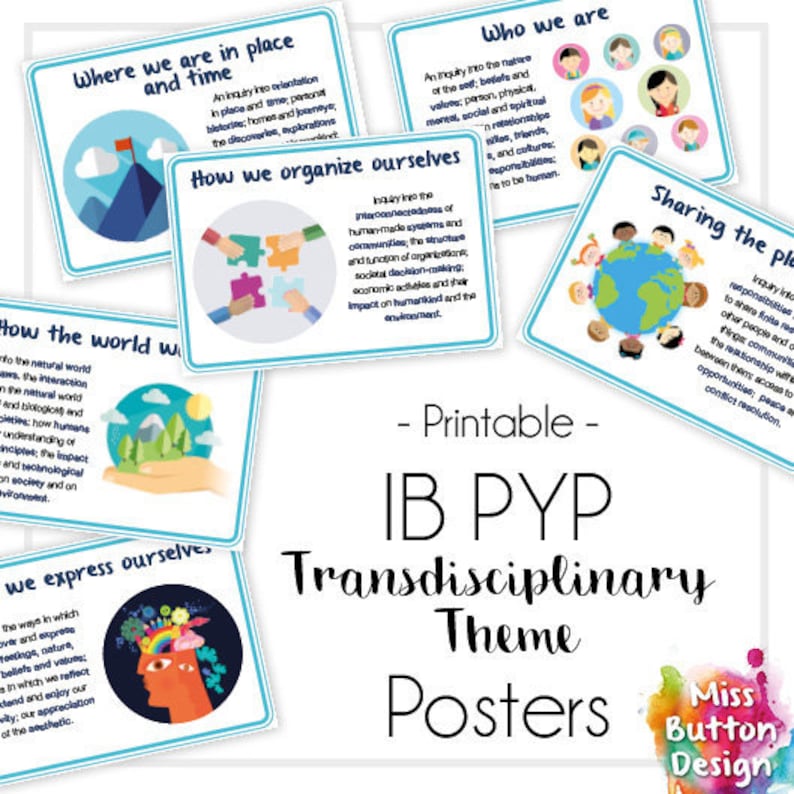 Printable IB PYP Transdisciplinary Theme Posters - Landscape - Etsy Canada