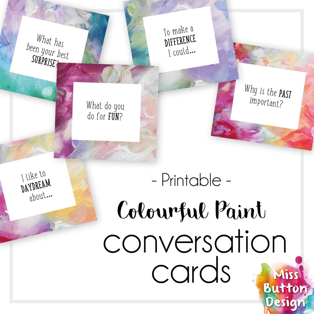 Conversation Starter Ice Breaker Cards - Etsy