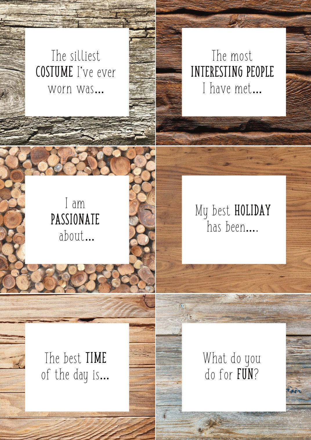 Conversation Starter Ice Breaker Cards - Etsy Australia