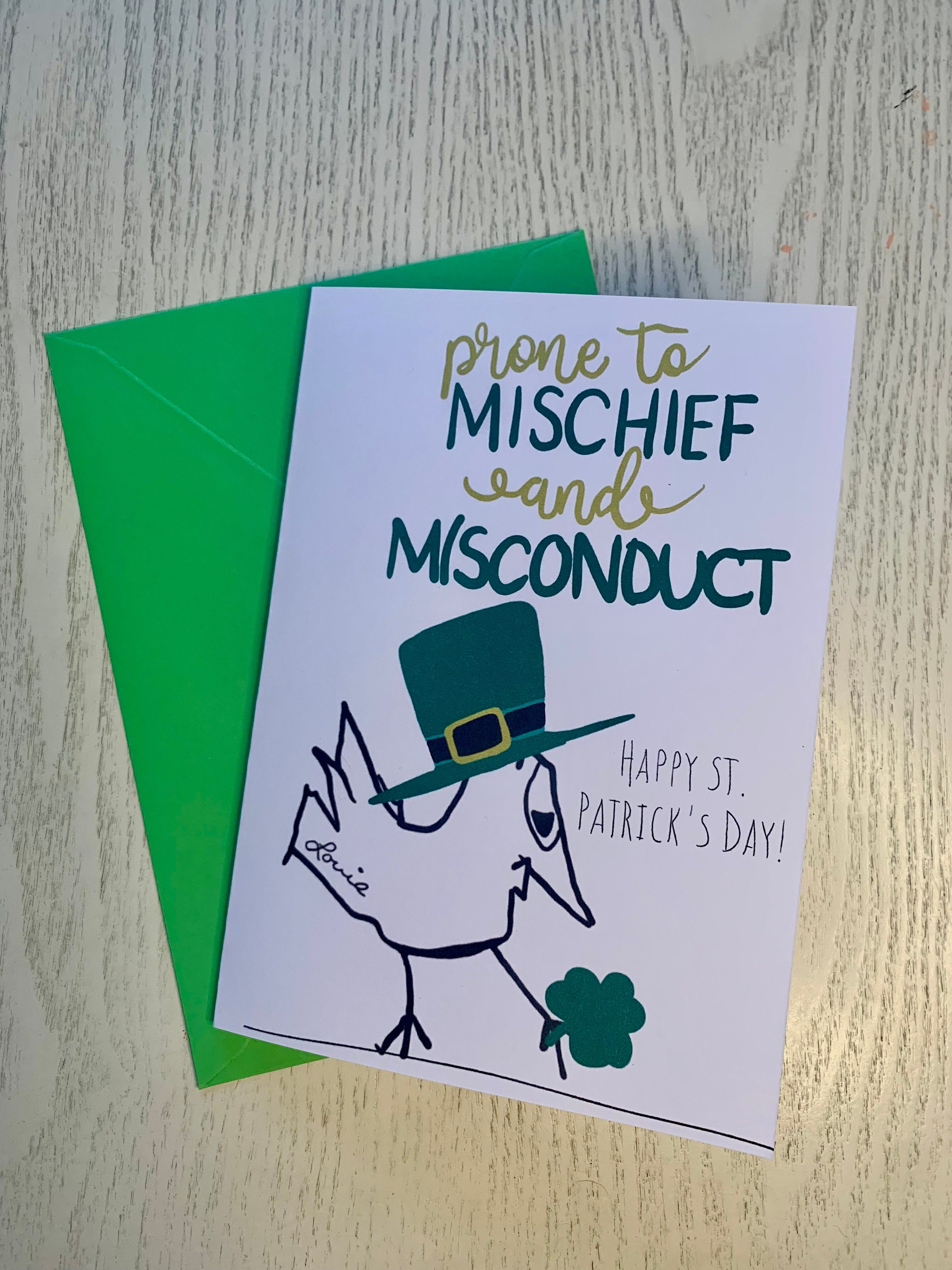 Mischief & Misconduct St. Patricks Day / “fun Fowl” Card Collection - Etsy