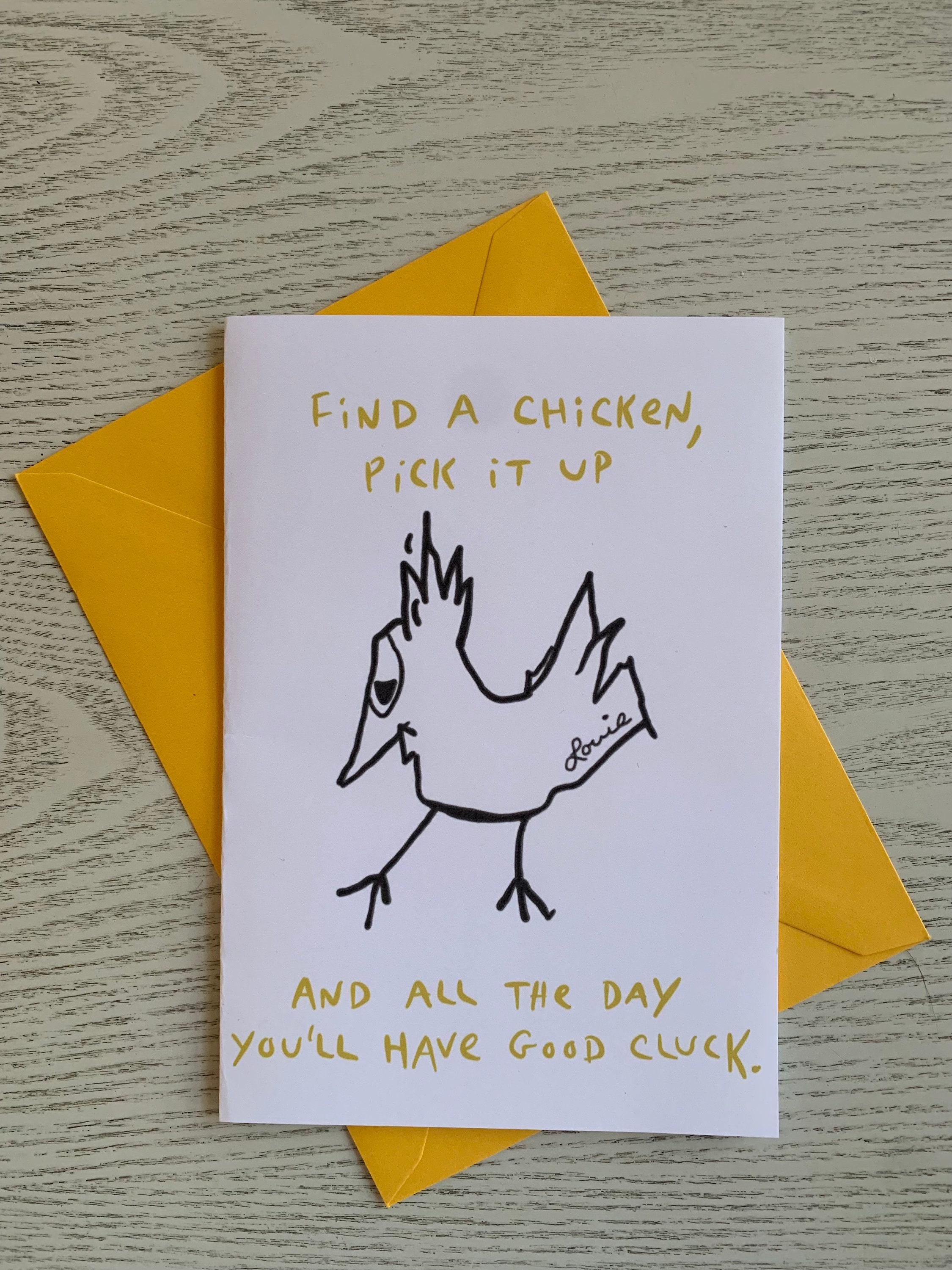 Chicken “good Luck” / Encouragement / “fun Fowl” Card Collection - Etsy
