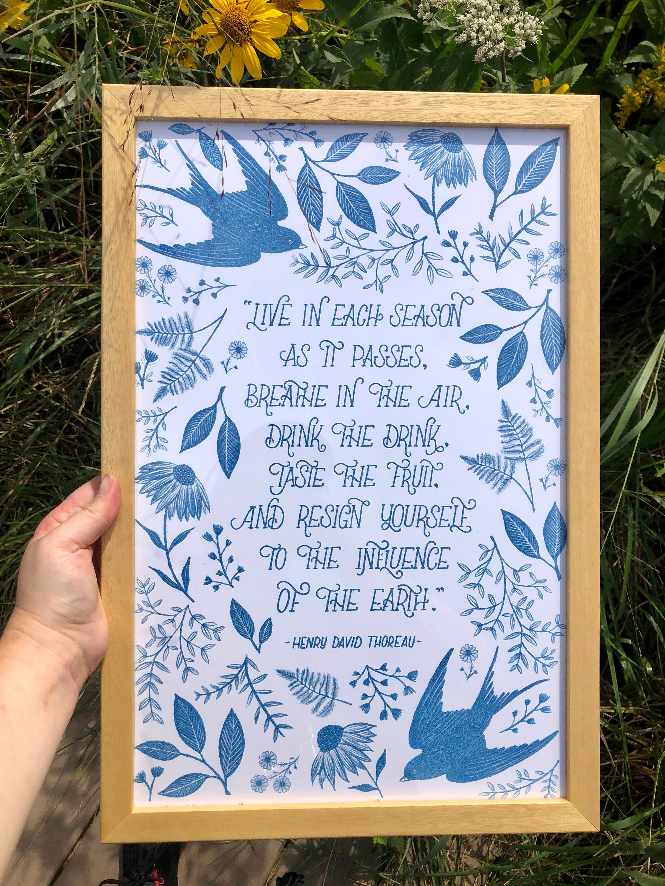 11x17 Wall Print: Henry David Thoreau Changing Seasons Quote From ...