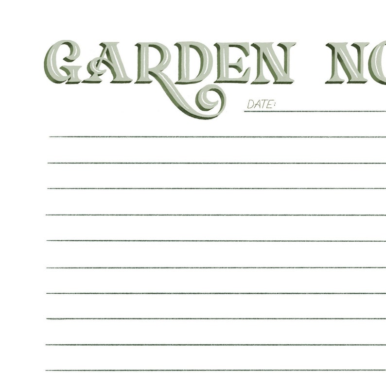 BUNDLE: Printable Planting Calendar & Garden Notes Page - Etsy